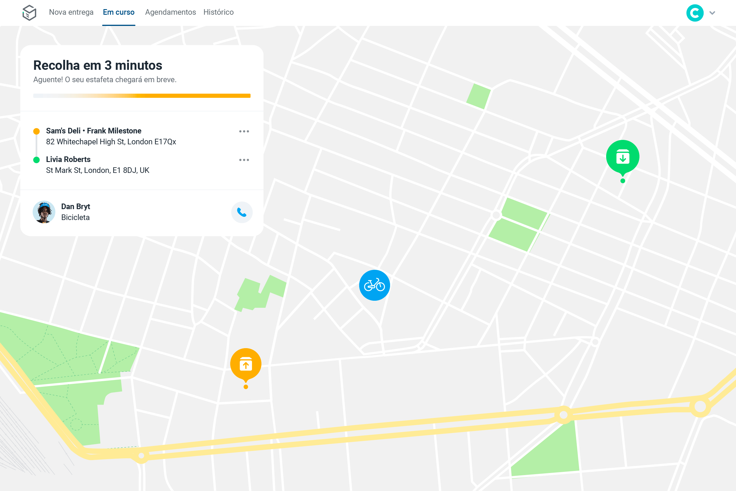 Commander un coursier | Stuart